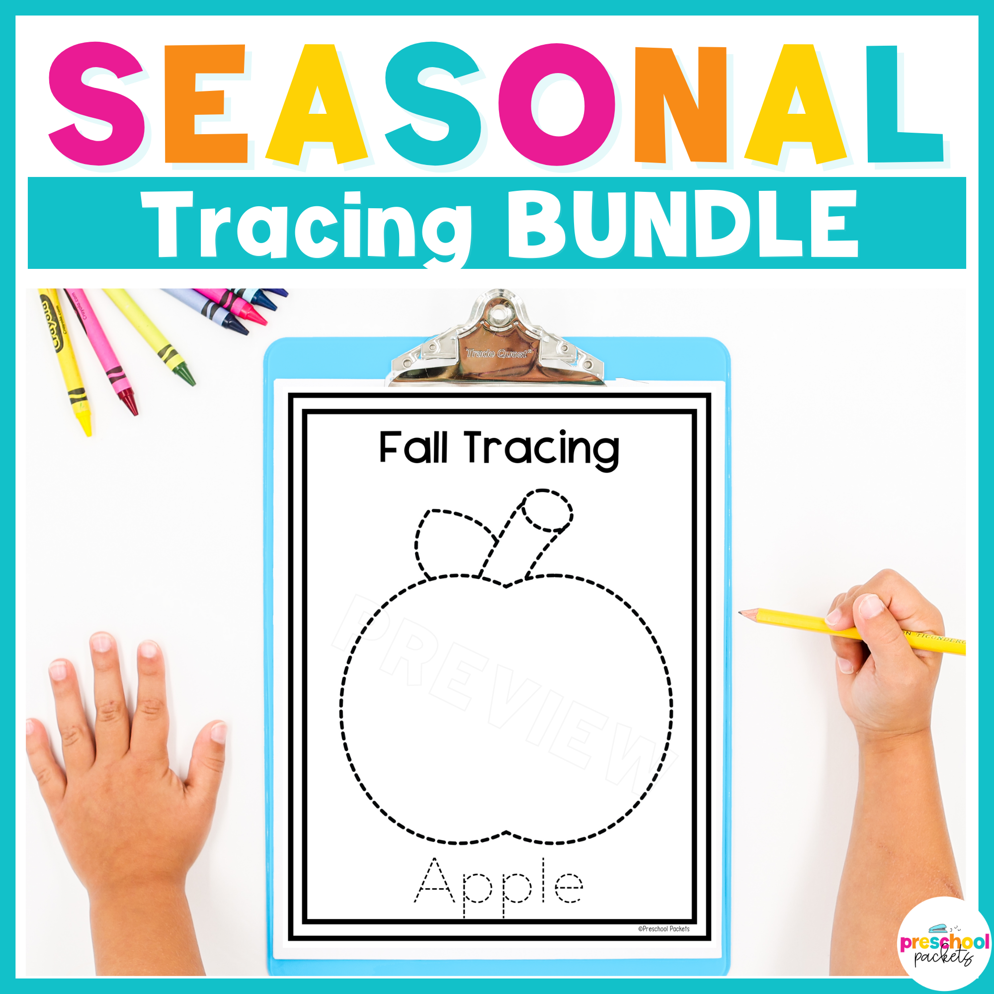 Season Bundle Tracing Worksheets For Preschool, PreK and Kindergarten ...