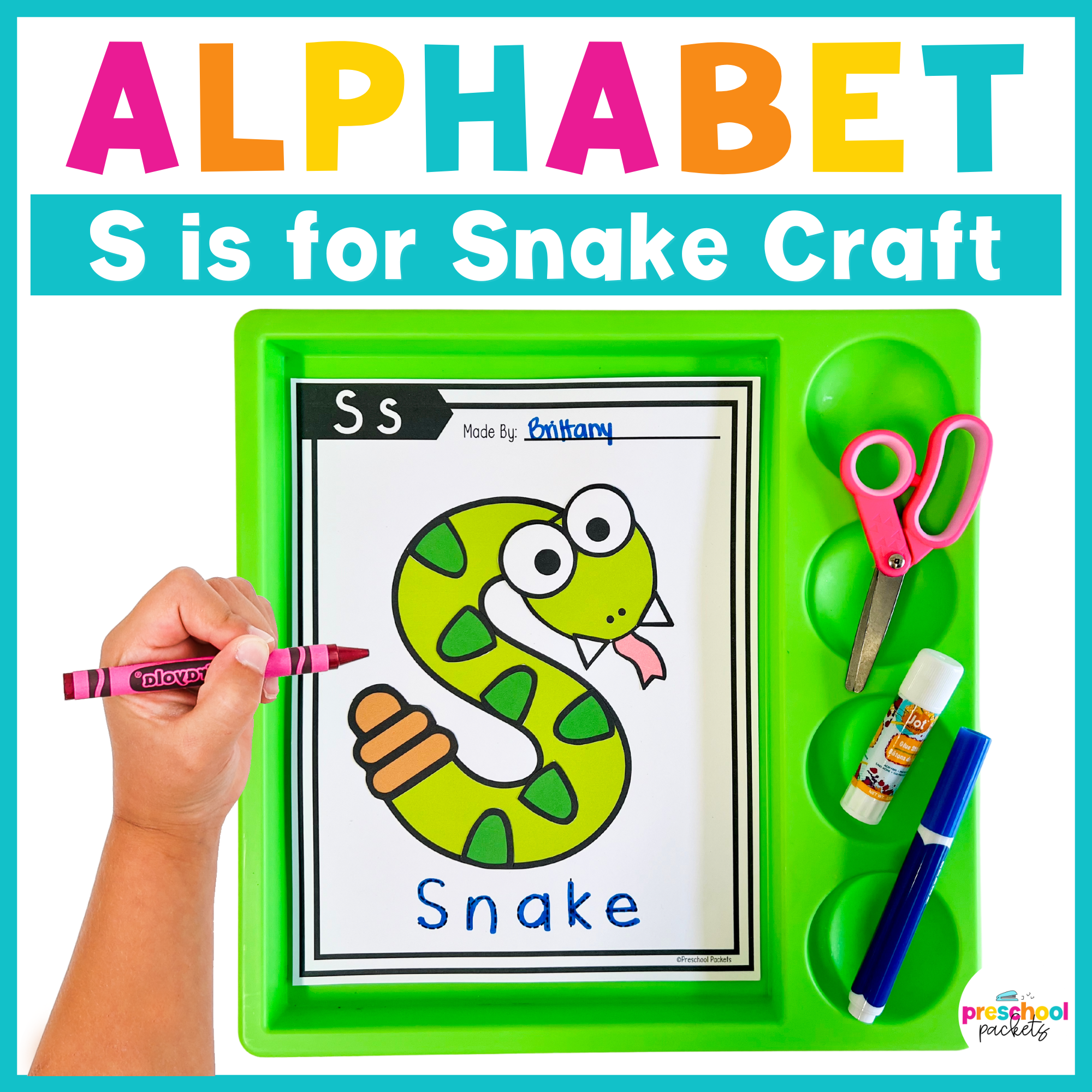 Alphabet Crafts: S is for Snake Letter of the Week Activity – Preschool ...