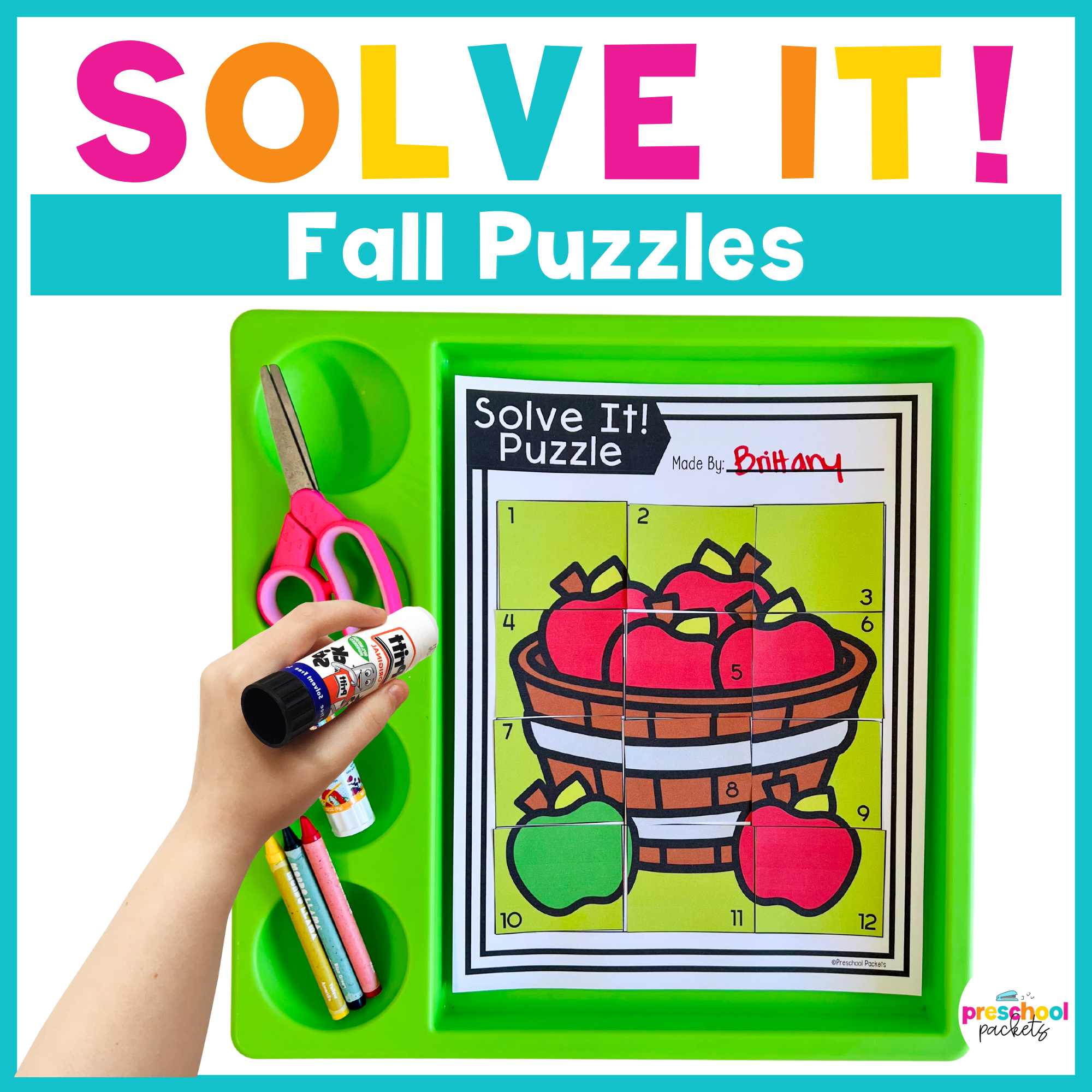 Fall Mixed Grid Puzzles For Preschool, PreK and Kindergarten ...