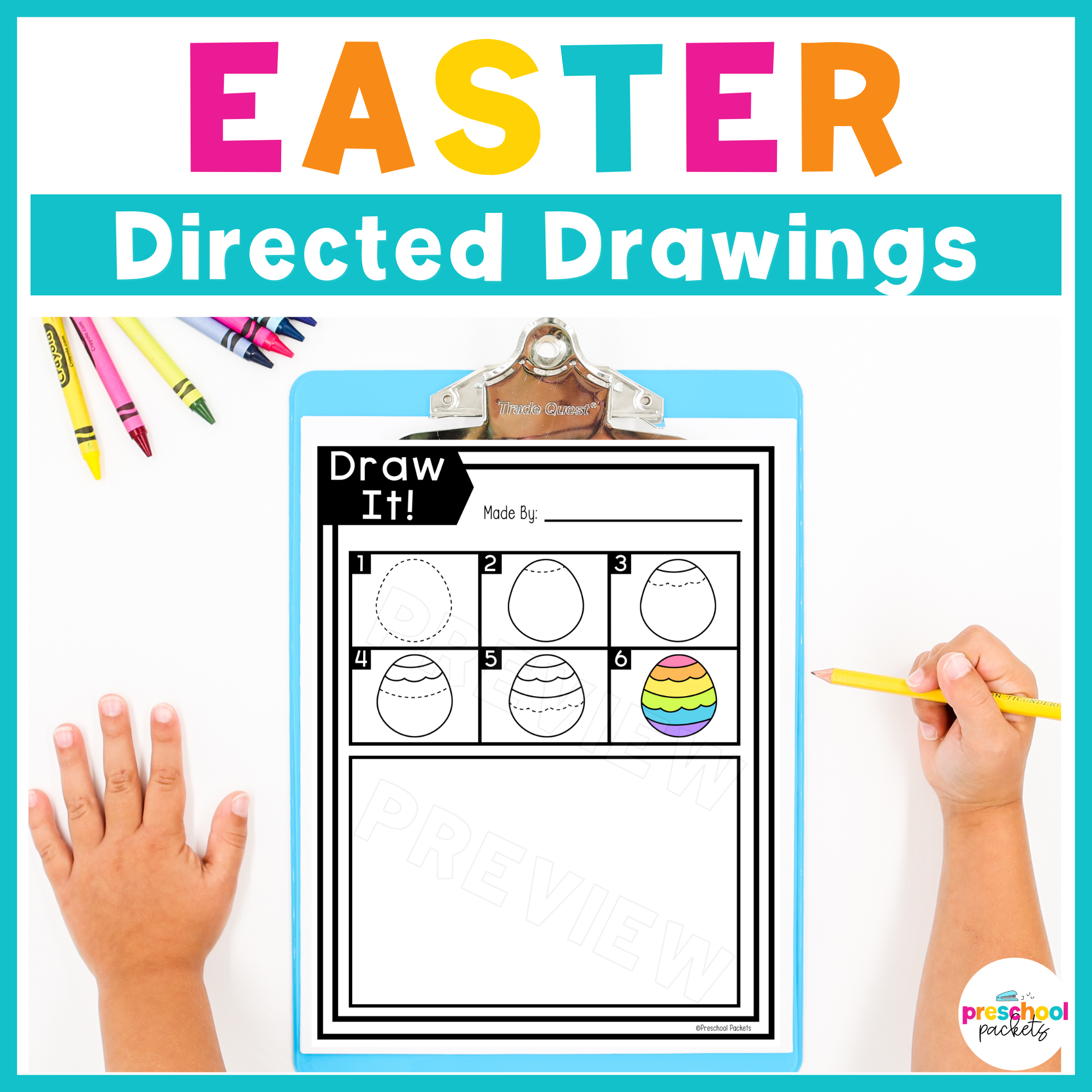 Easter Directed Drawings For Preschool, PreK and Kindergarten ...