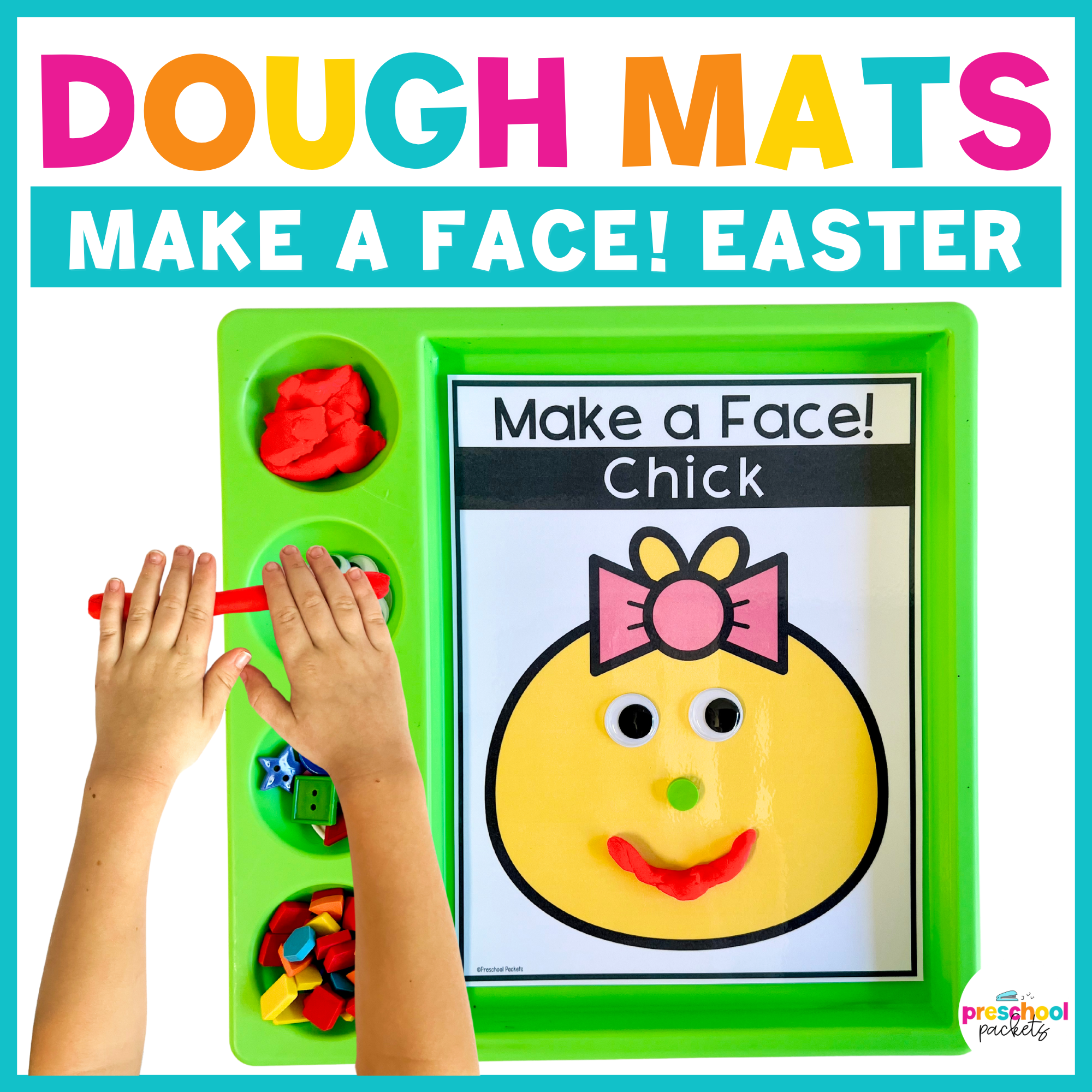 Easter Make a Face Play Dough Mats for Preschool – Preschool Packets