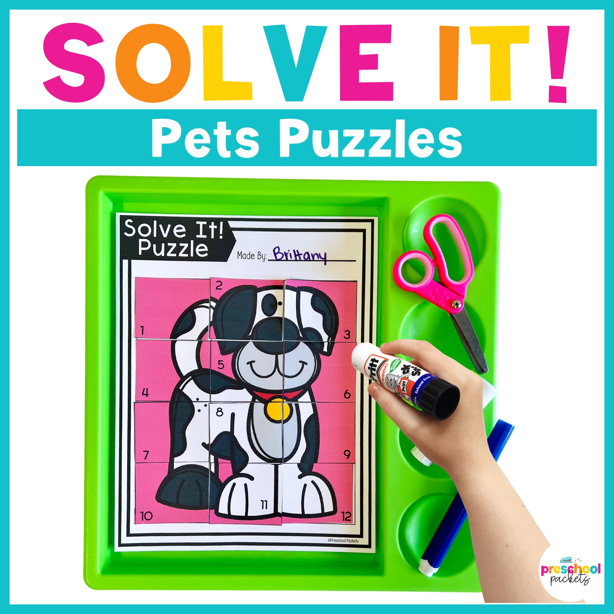 Pets Mixed Grid Puzzles For Preschool, PreK and Kindergarten ...
