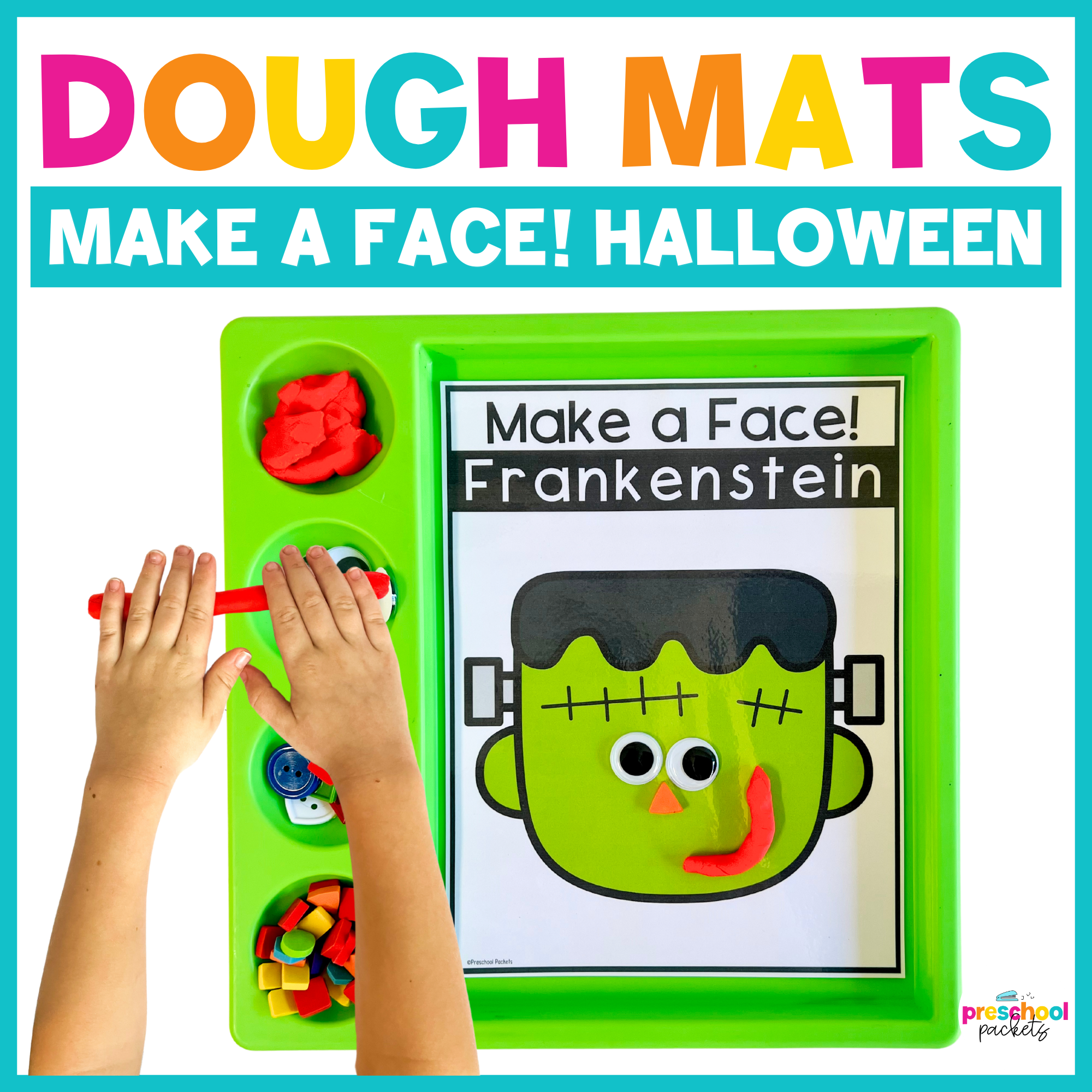 Halloween Make a Face Play Dough Mats for Preschool – Preschool Packets