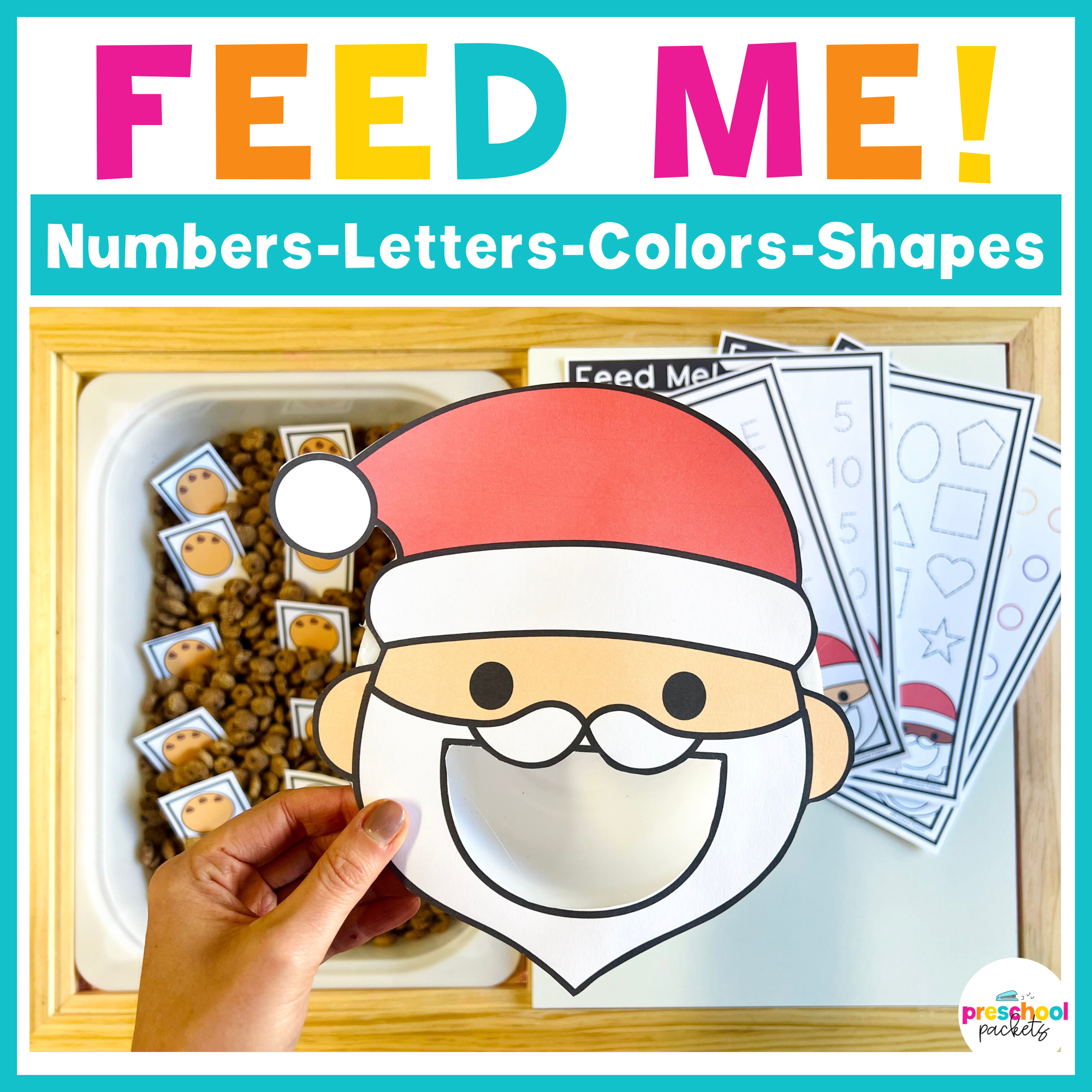 Christmas Santa Feed Me Letters, Numbers, Shapes, and Colors PreK Cent ...