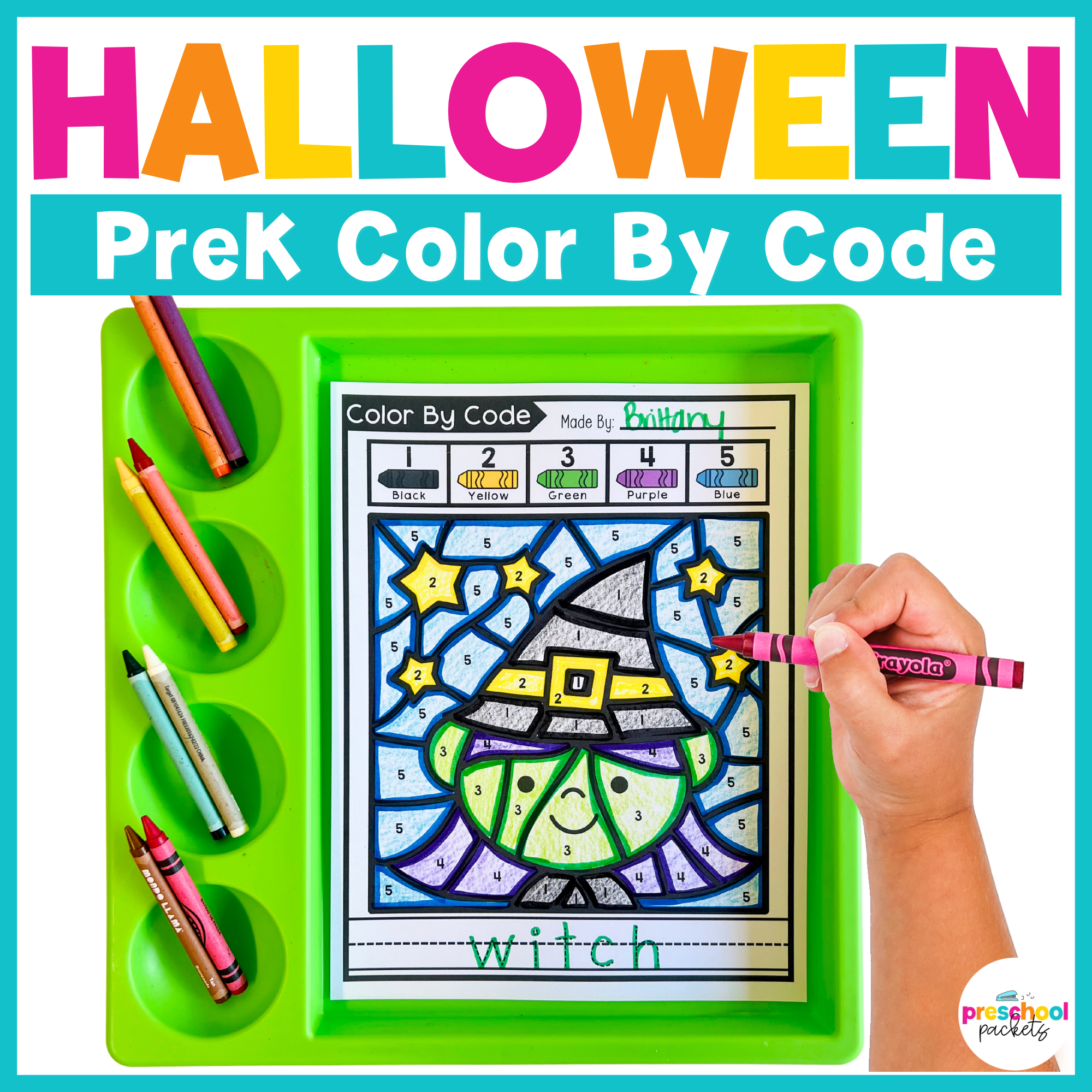 Halloween Color By Code for Preschool – Preschool Packets