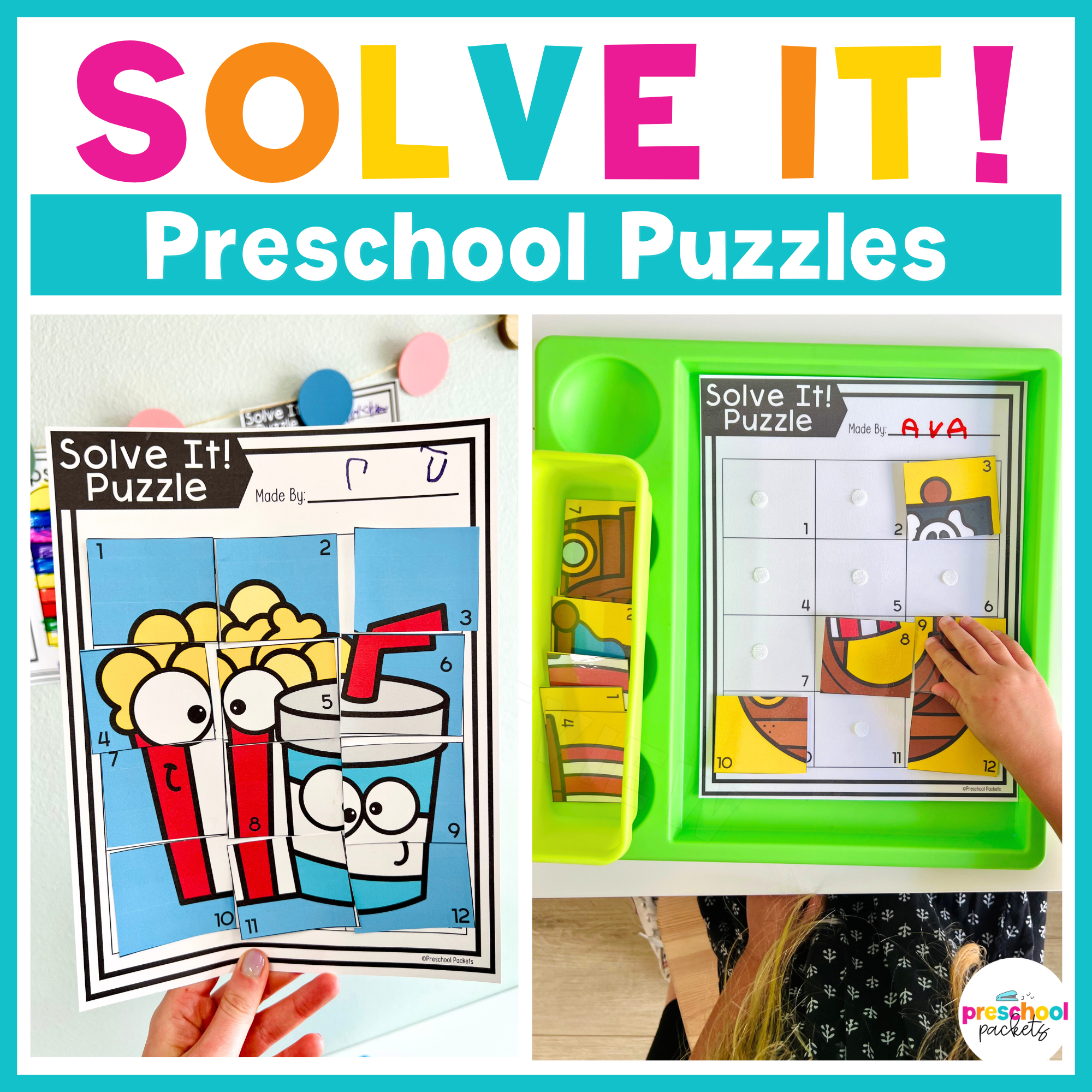 Solve It Puzzles For Preschool, PreK and Kindergarten – Preschool Packets