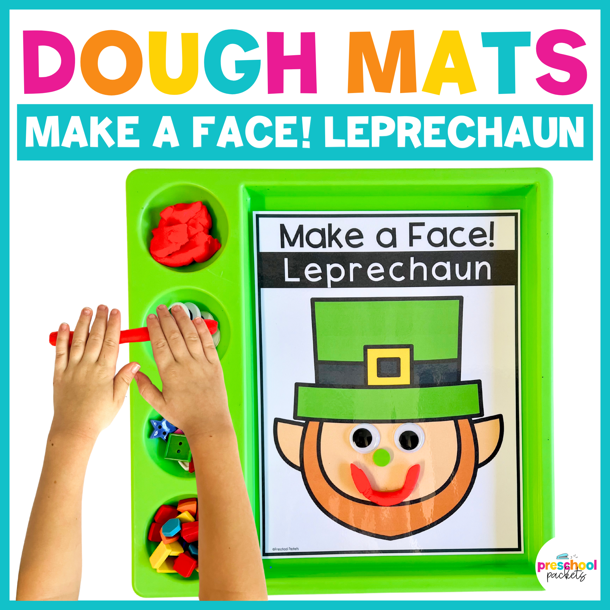 St. Patrick's DayMake a Leprechaun Face Play Dough Mats for Preschool ...
