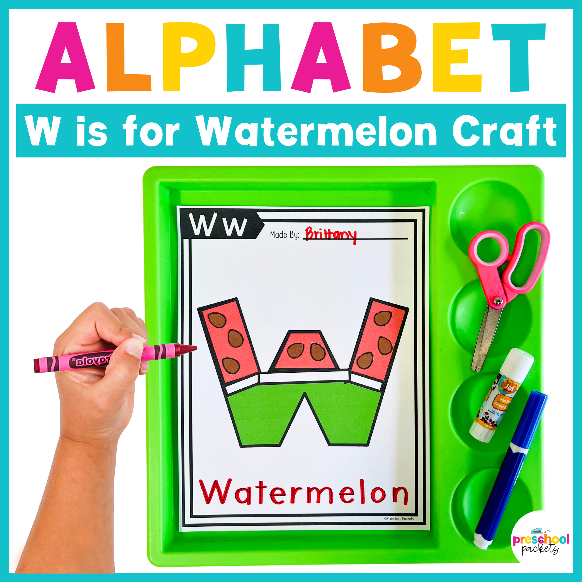 Alphabet Crafts: W is for Watermelon Letter of the Week Activity ...