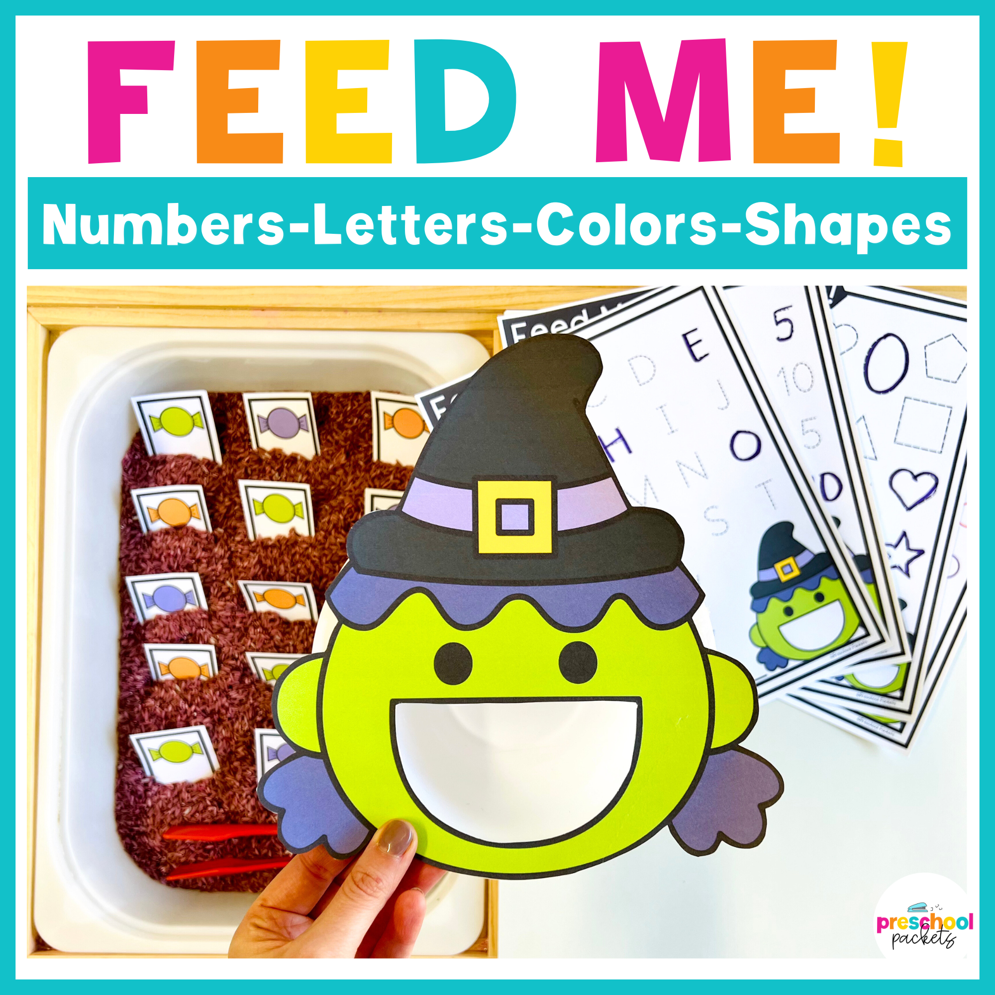 Halloween Witch Feed Me Letters, Numbers, Shapes, and Colors PreK Cent ...