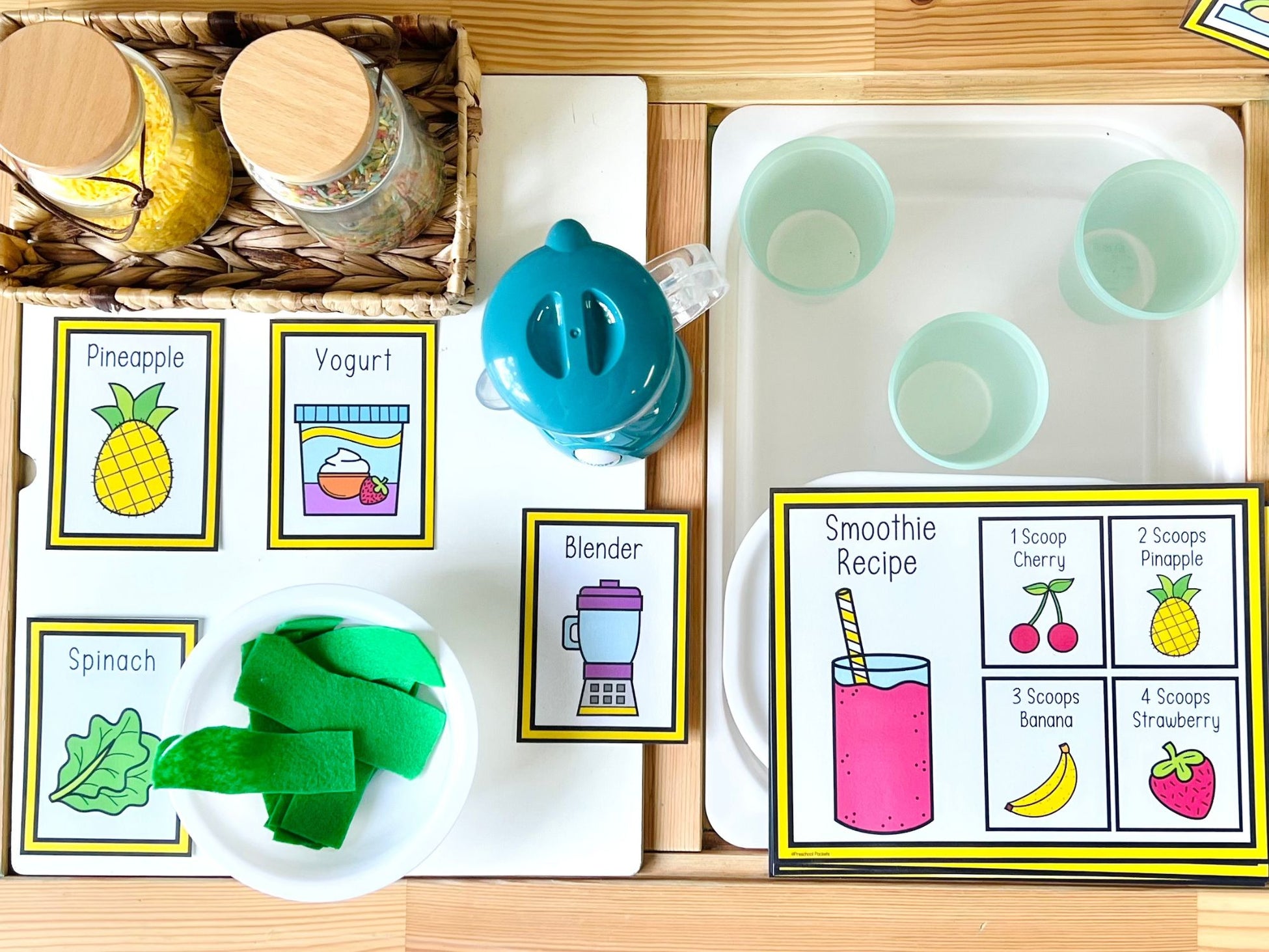 Smoothie Shop Dramatic Play Center For Preschool – Preschool Packets