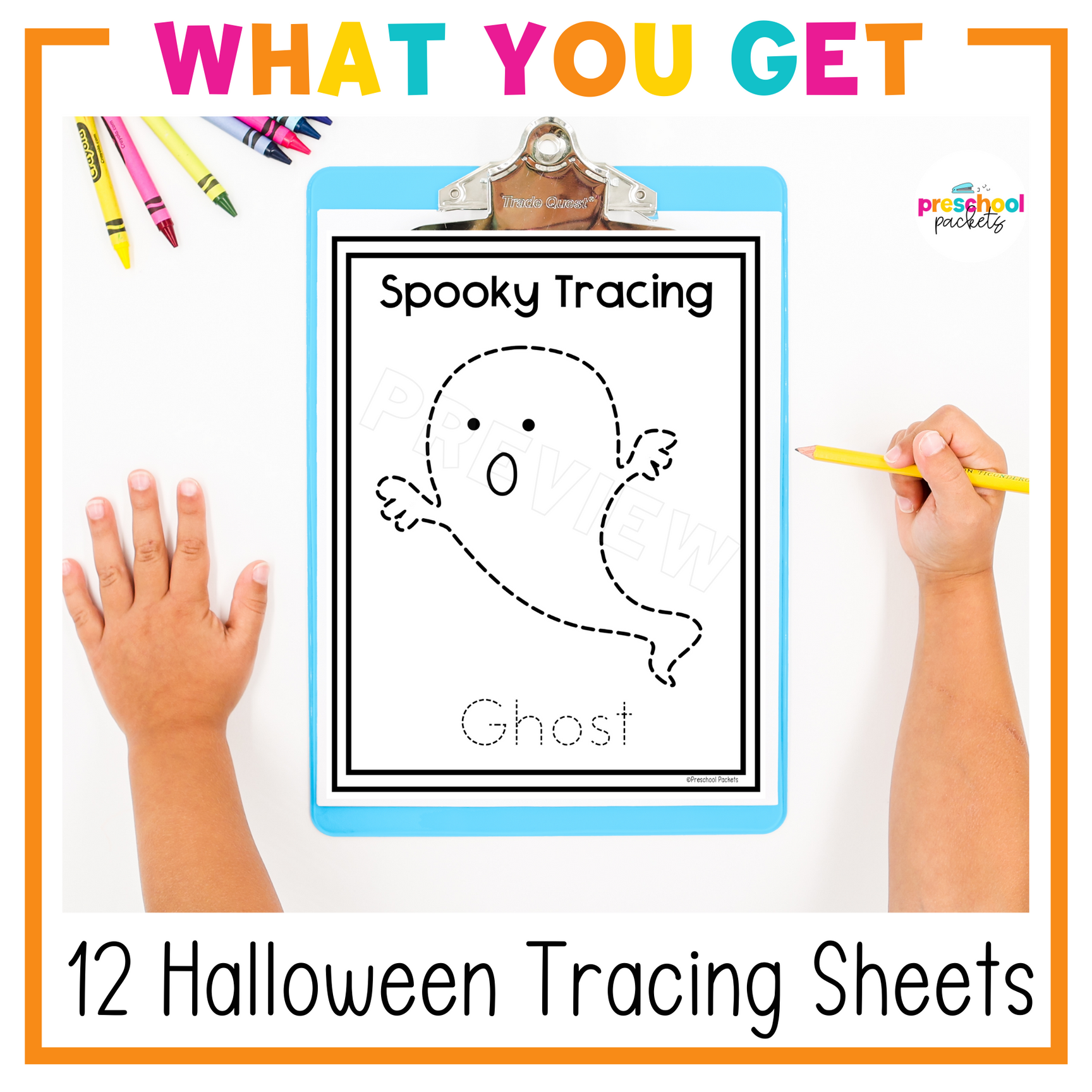 Halloween Tracing Worksheets For Preschool, PreK and Kindergarten ...