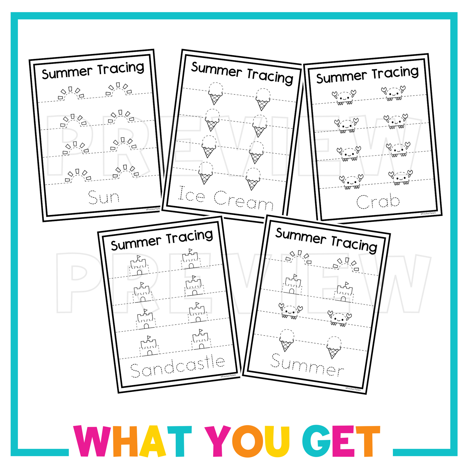 Season Bundle Tracing Worksheets For Preschool, PreK and Kindergarten ...