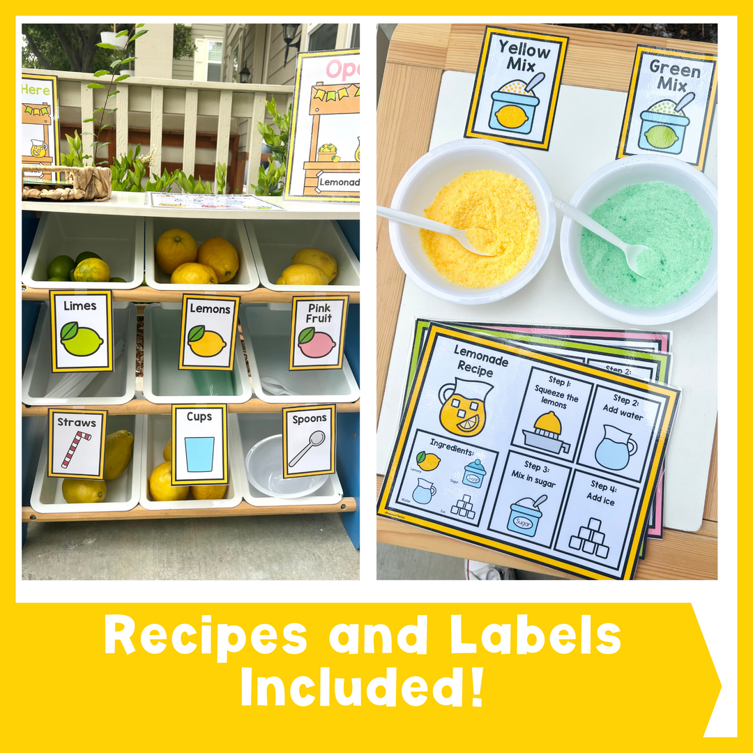 Lemonade Stand Dramatic Play – Preschool Packets