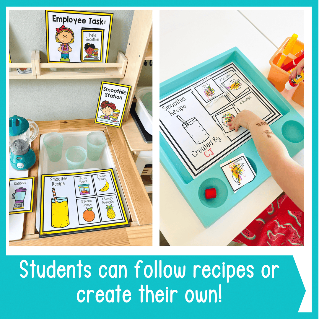 Smoothie Shop Dramatic Play Center – Preschool Packets