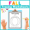Fall Tracing Worksheets For Preschool, PreK and Kindergarten ...