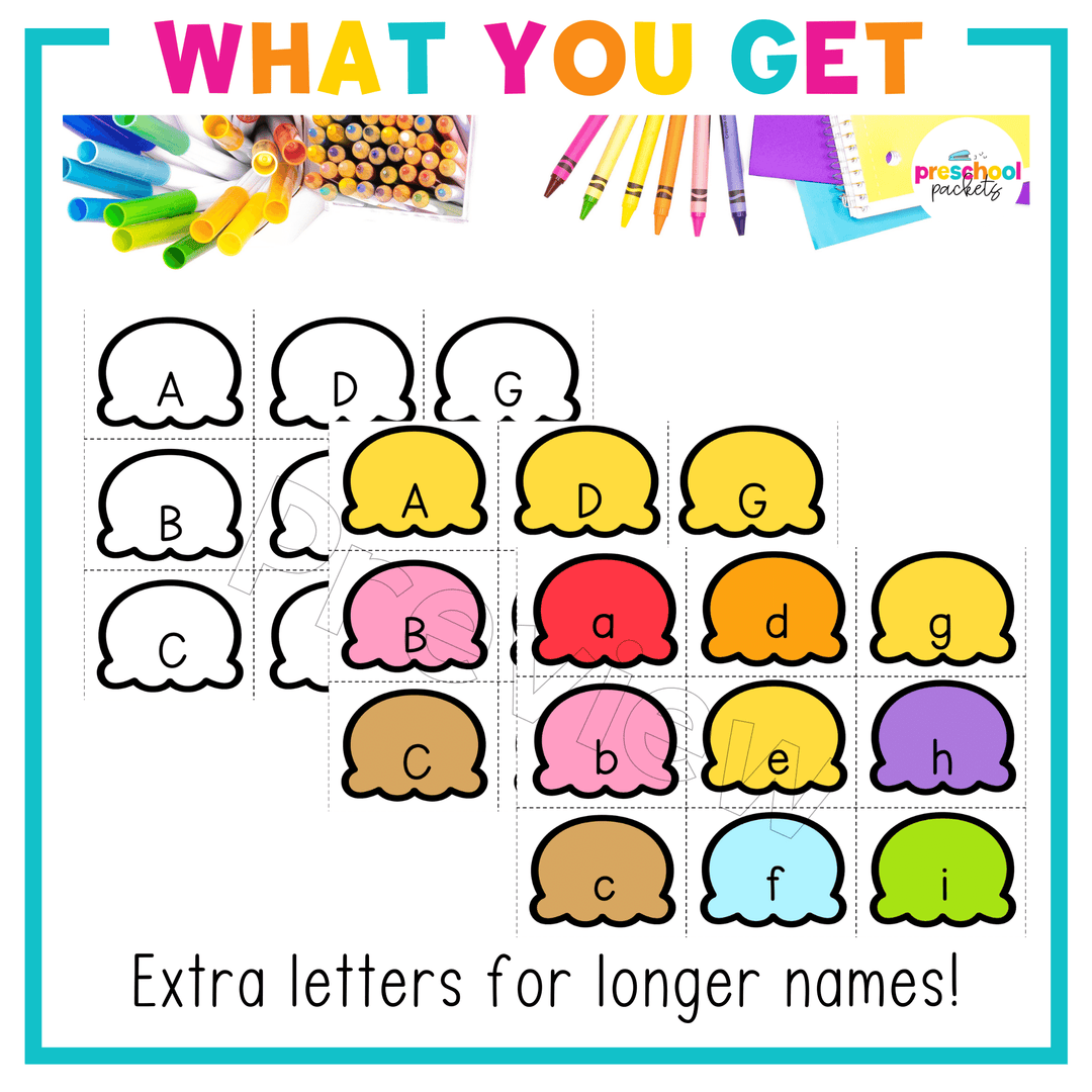 Editable Ice Cream Name Craft – Preschool Packets