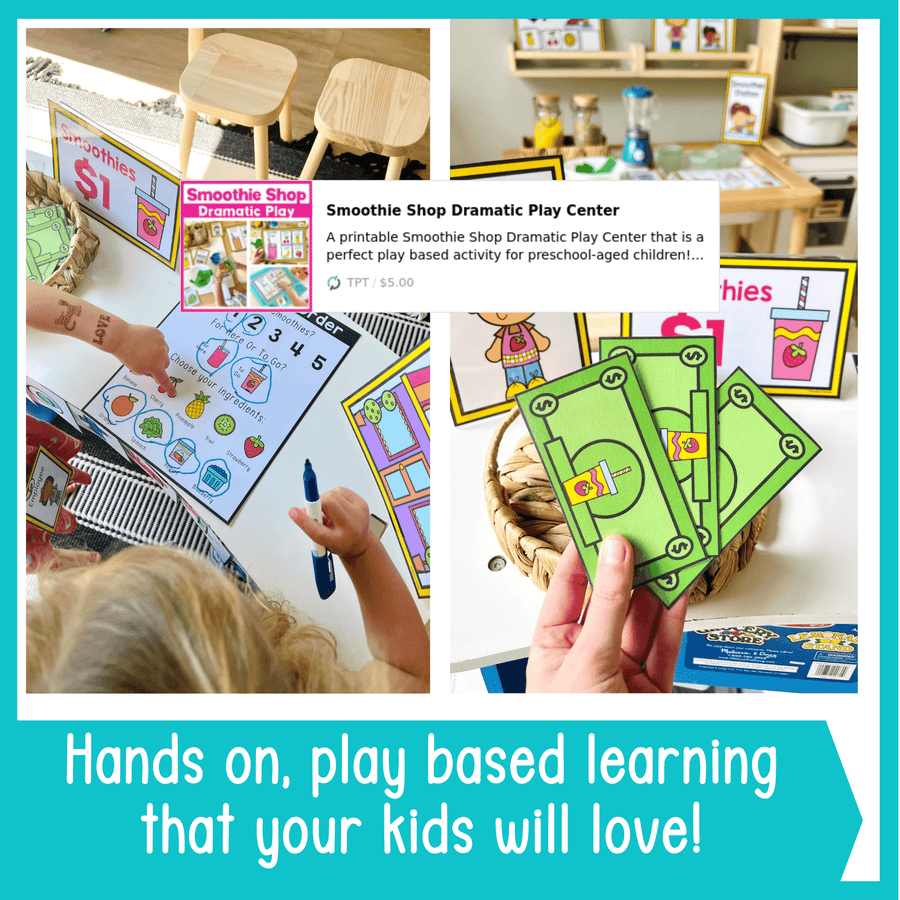 Smoothie Shop Dramatic Play Center – Preschool Packets