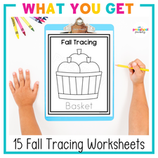 Fall Tracing Worksheets For Preschool, PreK and Kindergarten ...
