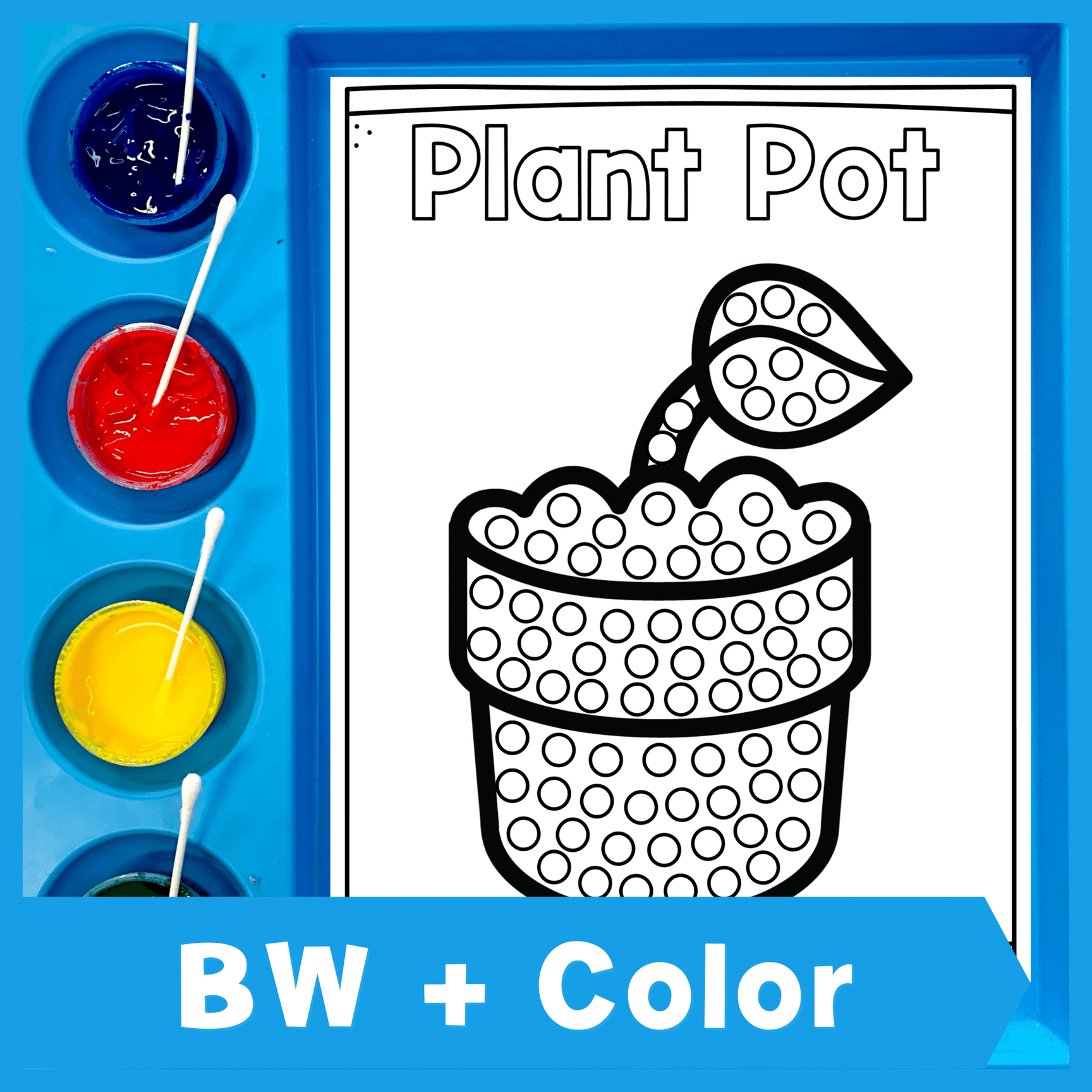 Spring Crafts Q Tip Painting Fine Motor Activity – Preschool Packets