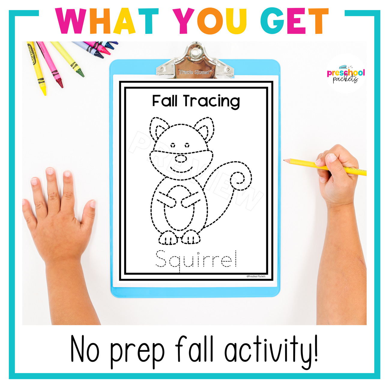 Fall Tracing Worksheets For Preschool, PreK and Kindergarten ...