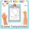 Summer Tracing Worksheets For Preschool, PreK and Kindergarten ...