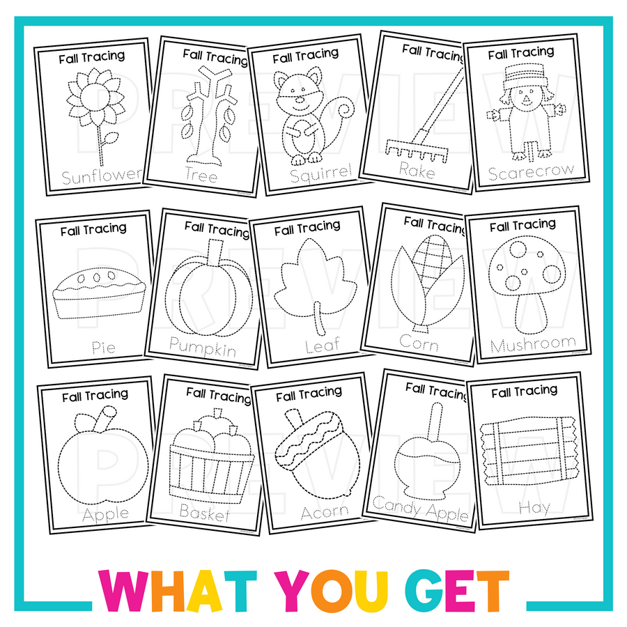 Season Bundle Tracing Worksheets For Preschool, PreK and Kindergarten ...