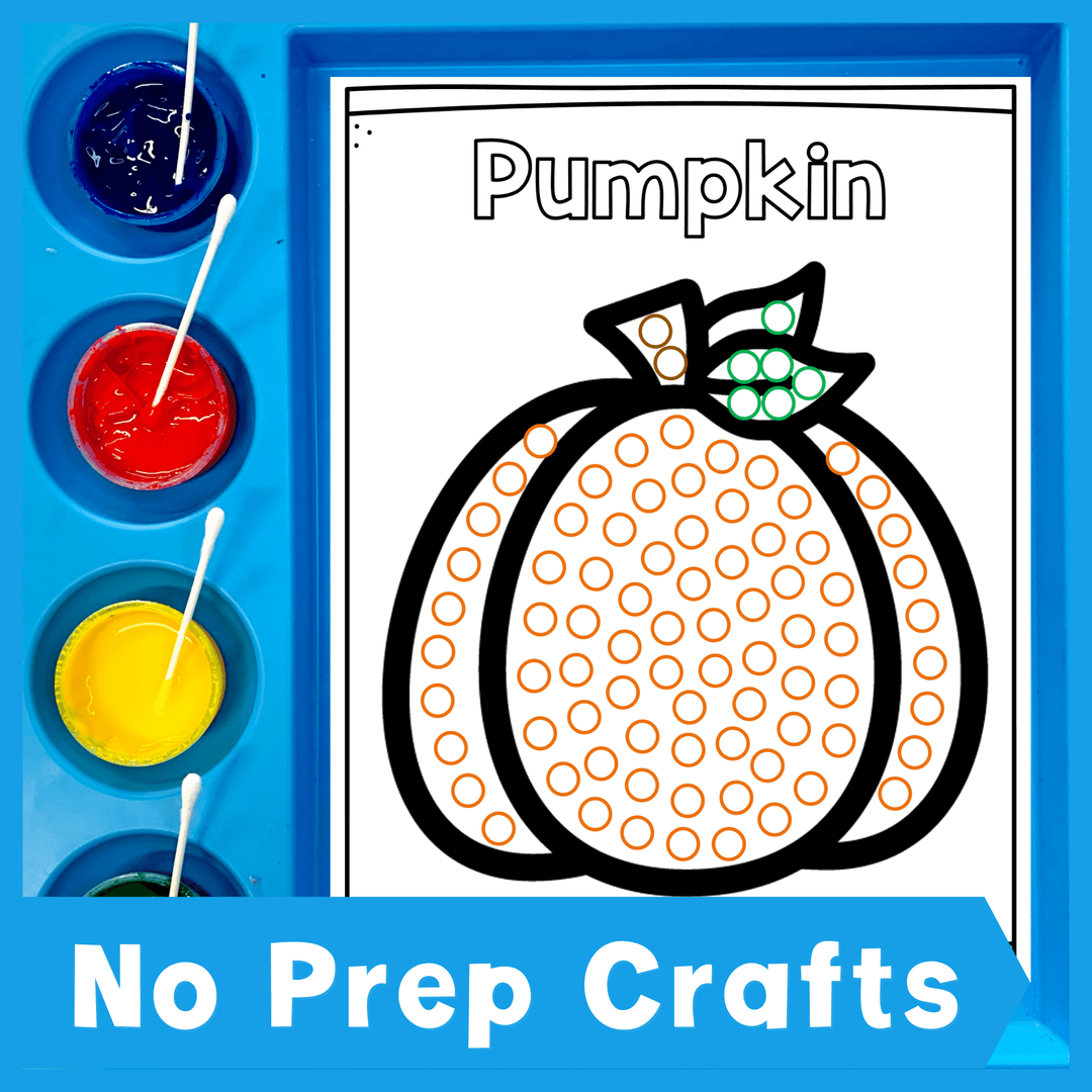 Fall Q Tip Painting Fine Motor Activity Autumn Crafts – Preschool Packets
