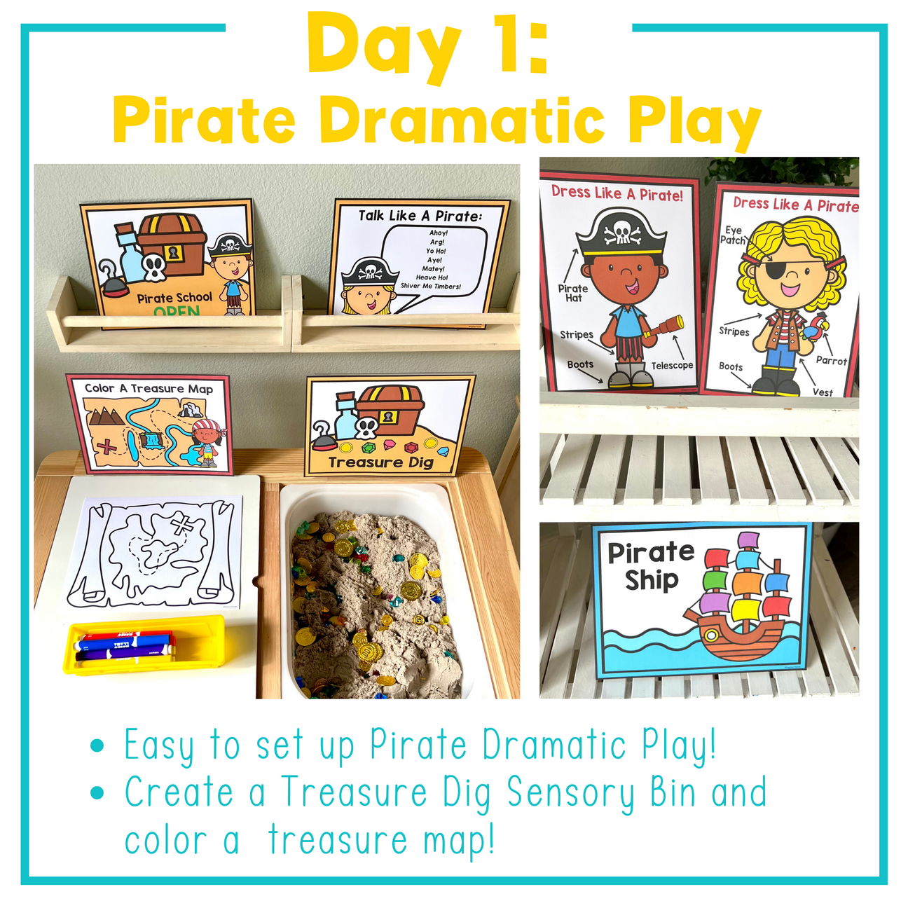 Pirate Activities Preschool Weekly Themed Curriculum – Preschool Packets