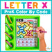 Alphabet Color By Code for Preschool - Letter X – Preschool Packets
