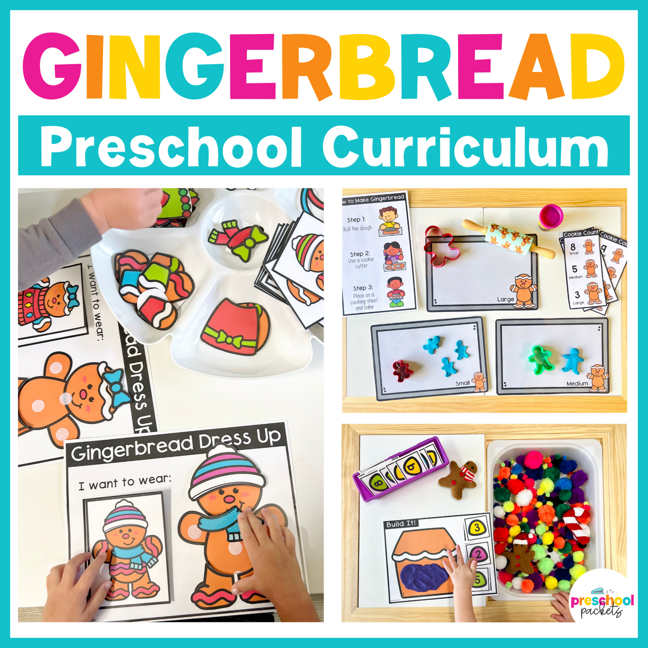 Gingerbread Preschool Activities Weekly Curriculum – Preschool Packets