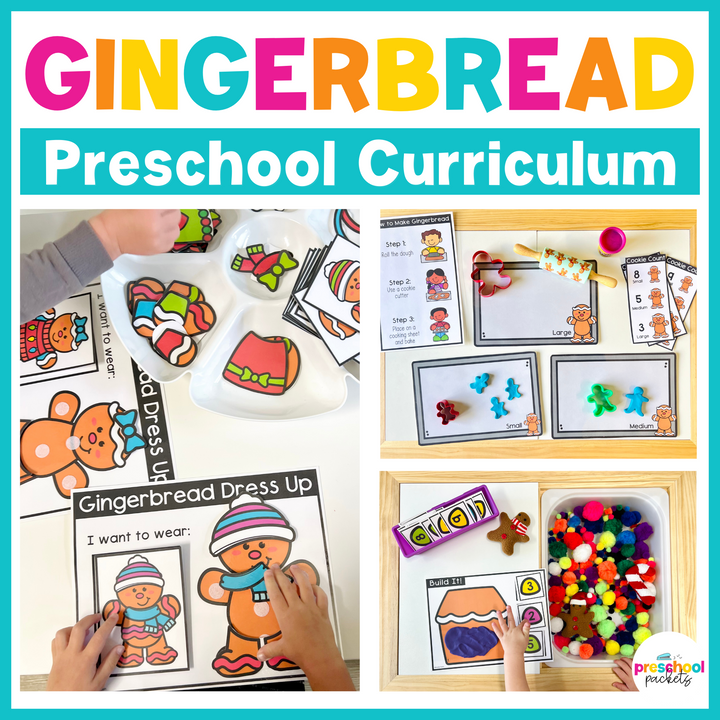 Gingerbread Preschool Activities Weekly Curriculum – Preschool Packets