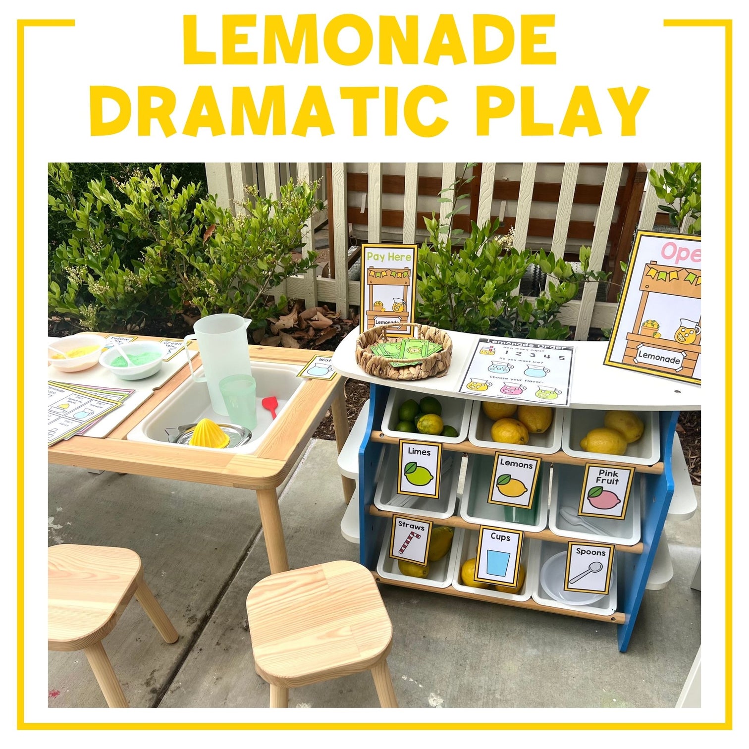 Lemonade Stand Dramatic Play – Preschool Packets
