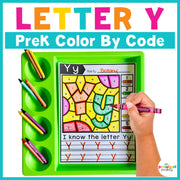 Alphabet Color By Code for Preschool - Letter Y – Preschool Packets
