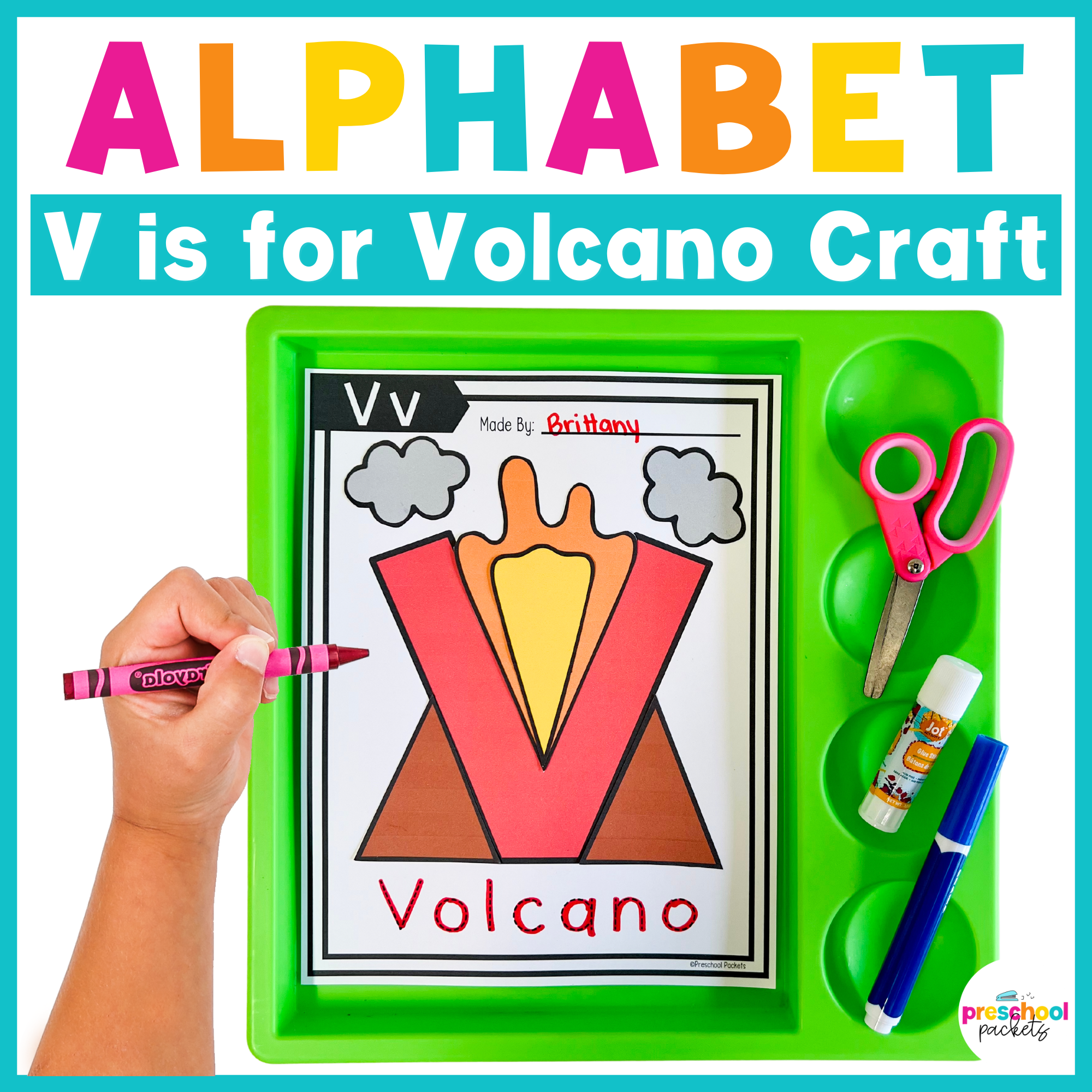 Alphabet Crafts: V is for Volcano Letter of the Week Activity ...