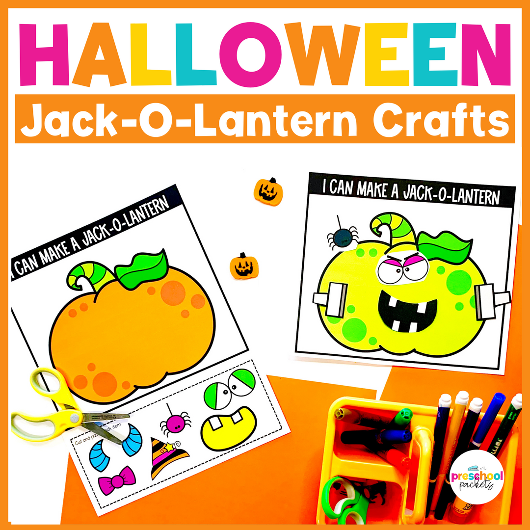 Jack O Lantern Craft Halloween Activity – Preschool Packets