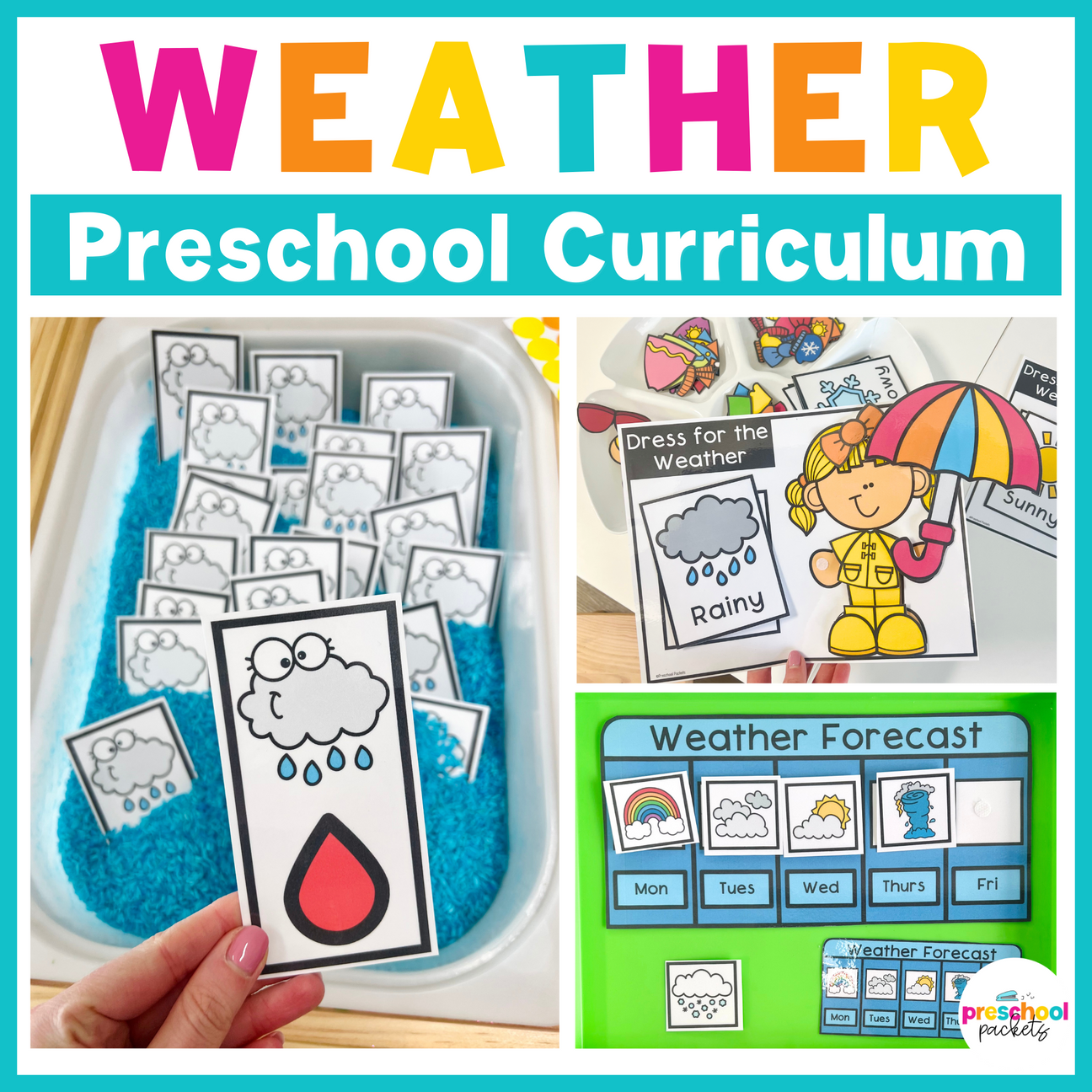 Weather Preschool Activities Weekly Curriculum – Preschool Packets