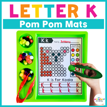 Preschool Pom Pom Fine Motor Mats – Letter K Activity Pack – Preschool ...