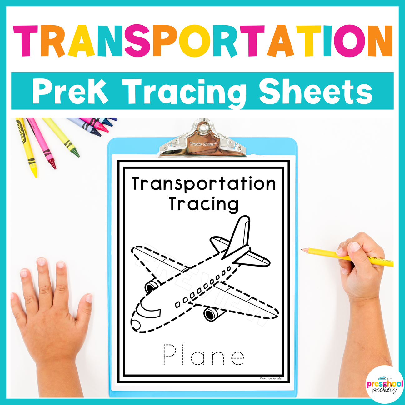 Transportation Tracing Worksheets For Preschool, PreK and Kindergarten ...