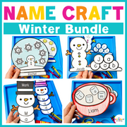 Winter Craft Bundle Editable Name Crafts – Preschool Packets