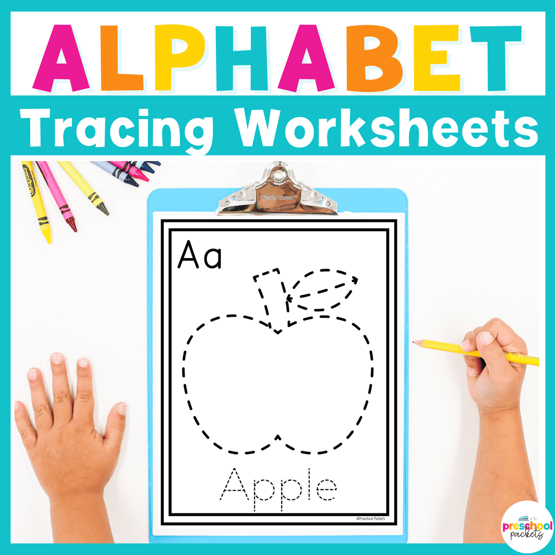 Alphabet Tracing Pictures No Prep A-Z worksheets – Preschool Packets