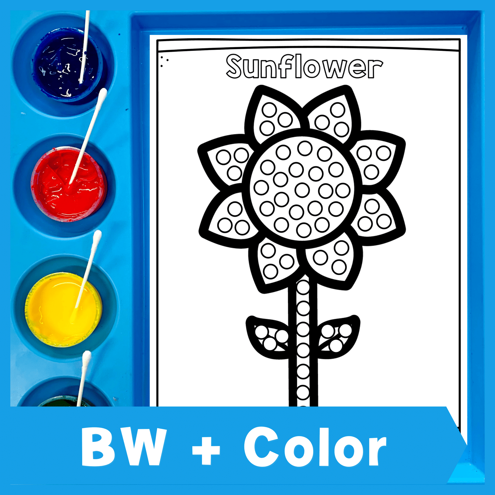 Fall Q Tip Painting Fine Motor Activity Autumn Crafts – Preschool Packets