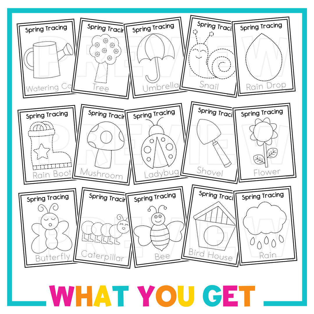 Season Bundle Tracing Worksheets For Preschool, PreK and Kindergarten ...