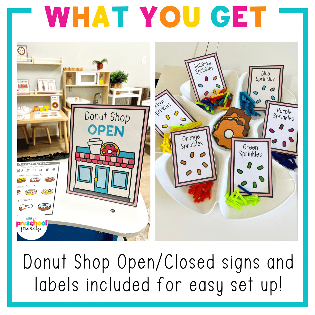 Donut Shop Dramatic Play Center – Preschool Packets
