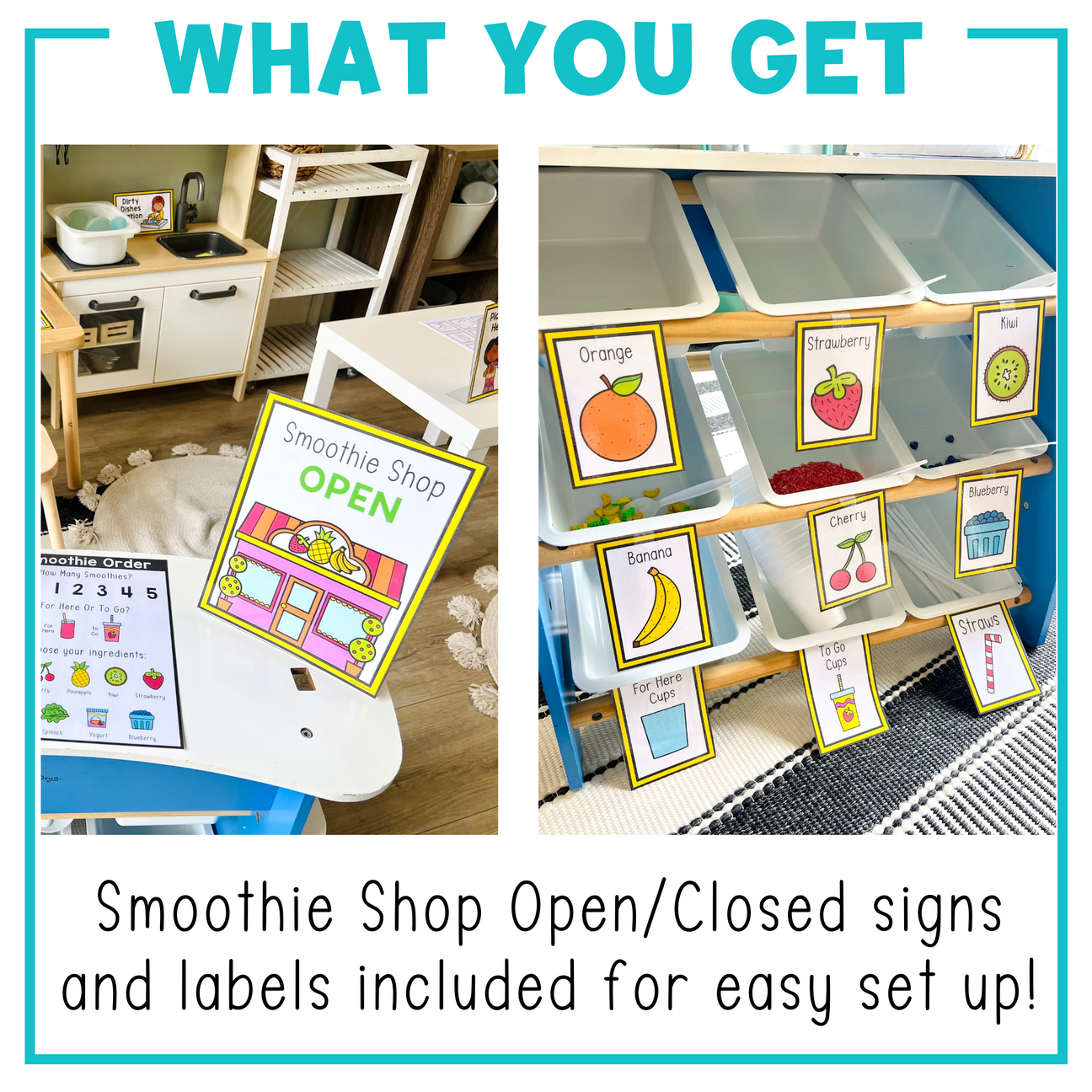 Smoothie Shop Dramatic Play Center – Preschool Packets