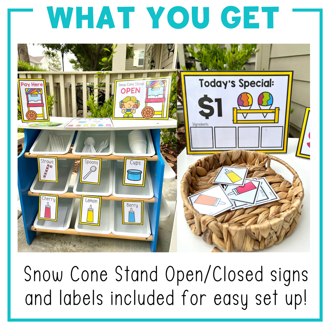 Snow Cone Dramatic Play Center – Preschool Packets