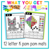 Preschool Pom Pom Fine Motor Mats – Letter K Activity Pack – Preschool ...