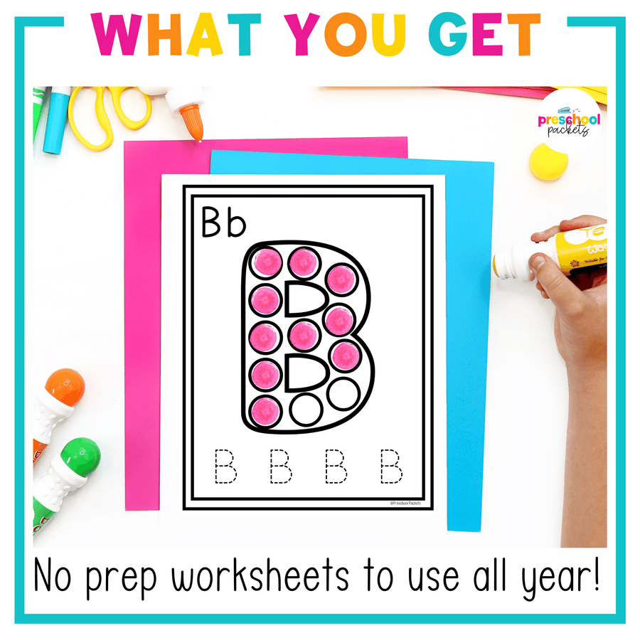 Alphabet Dot Marker and Tracing Worksheets Uppercase A-Z – Preschool ...