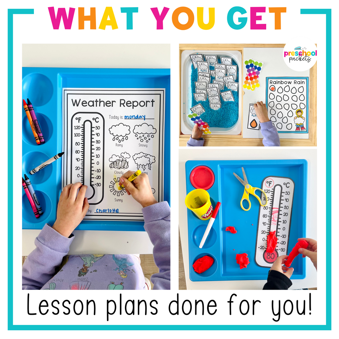 Weather Preschool Activities Weekly Curriculum – Preschool Packets