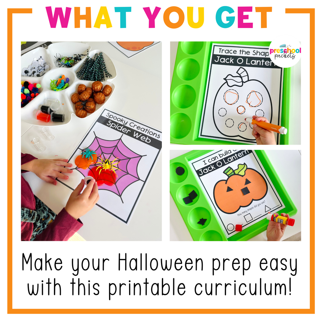 Halloween Preschool Activities Weekly Curriculum – Preschool Packets