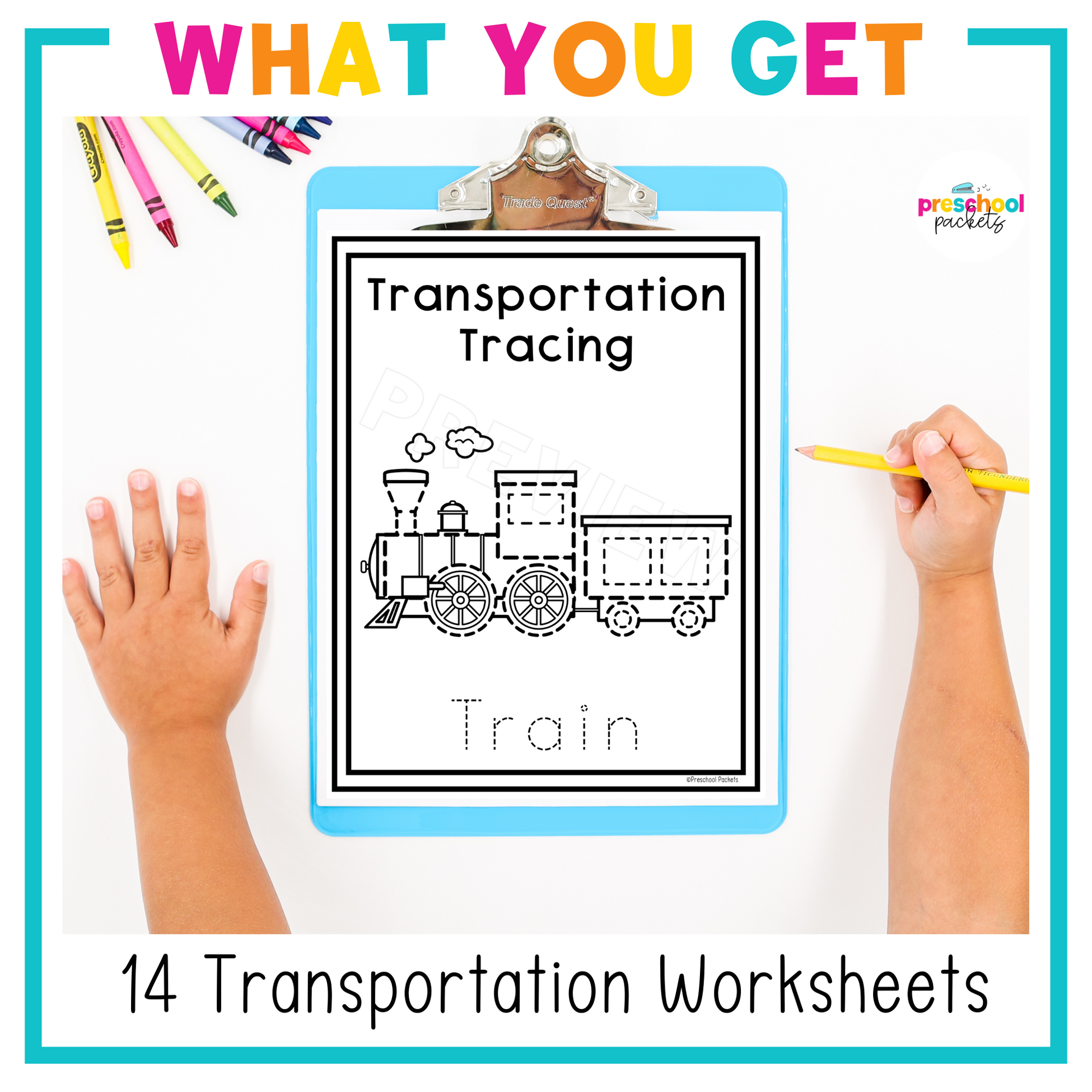 Transportation Tracing Worksheets For Preschool, PreK and Kindergarten ...